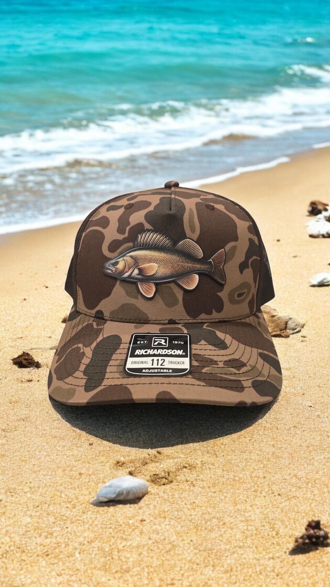 Walleye Fishing Hat – Richardson Trucker Hat With Full Color Printed ...