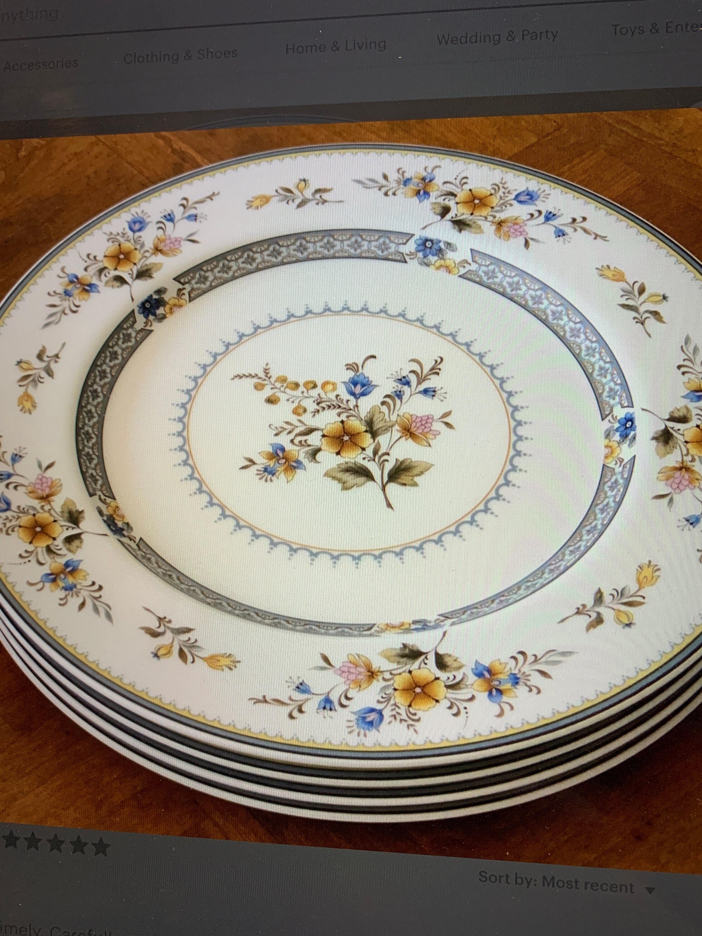 Mikasa Luncheon Plate "chippendale" Pattern A1-190 - Bone China - Etsy