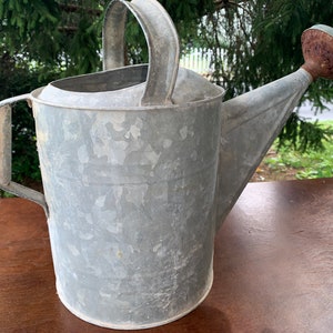 Large Farmhouse Antique Galvanized Metal Water Pitcher - Etsy