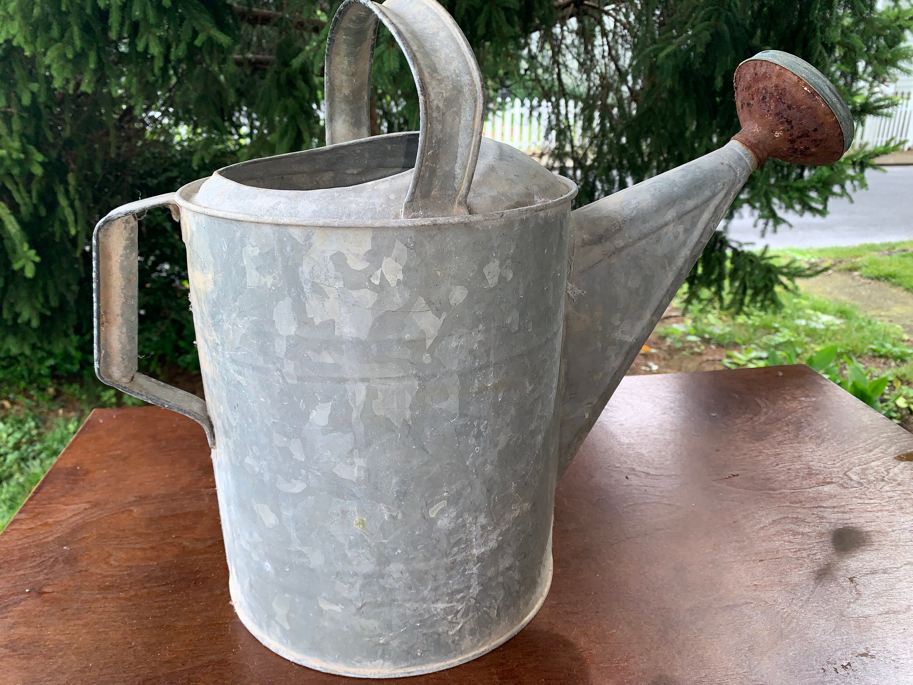 Large Farmhouse Antique Galvanized Metal Water Pitcher - Etsy