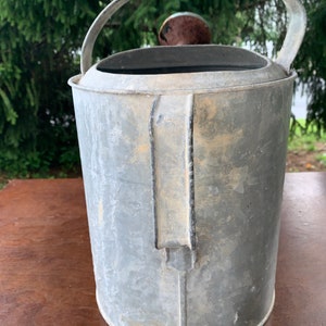 Large Farmhouse Antique Galvanized Metal Water Pitcher - Etsy