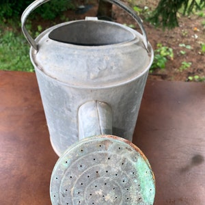 Large Farmhouse Antique Galvanized Metal Water Pitcher - Etsy