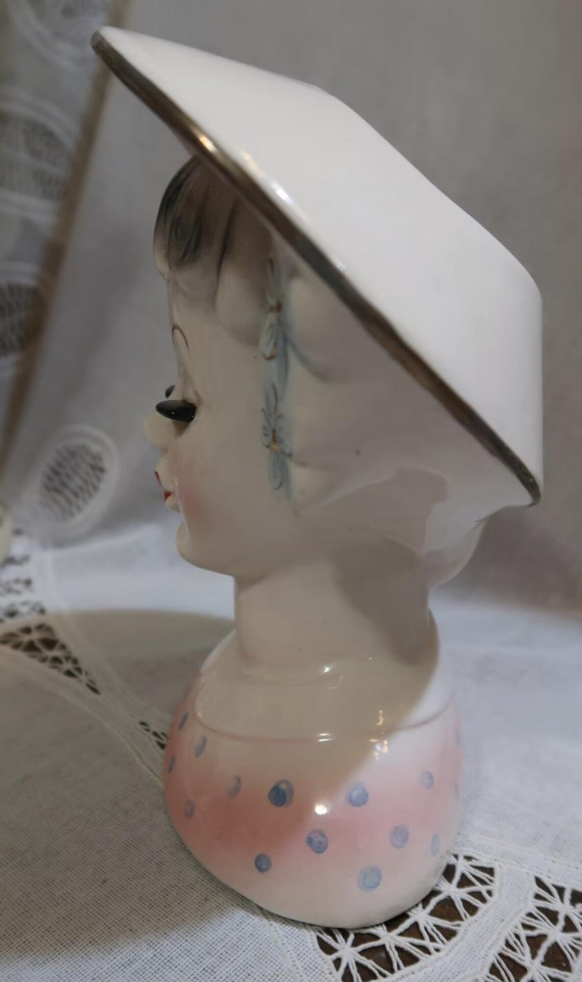 Delicate Vintage Young Lady Head Vase - Etsy