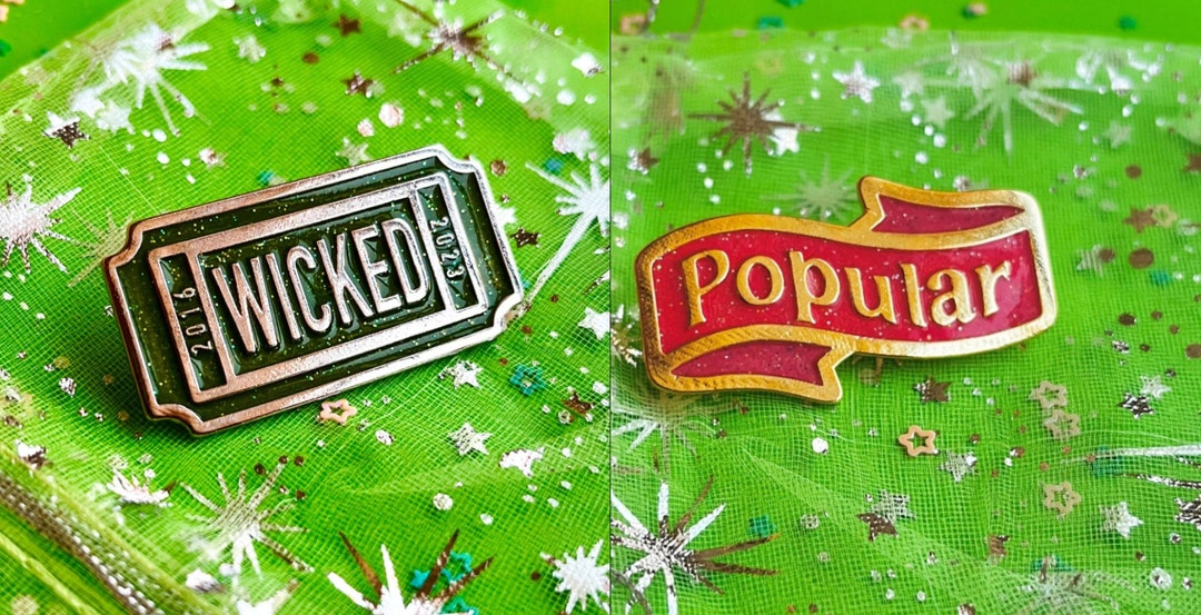 Wicked Glitter Enamel Pins - Etsy