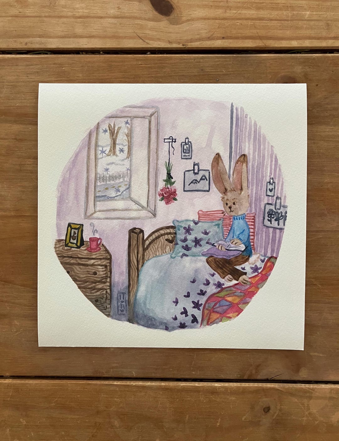 Rabbits Room Watercolor Print - Etsy