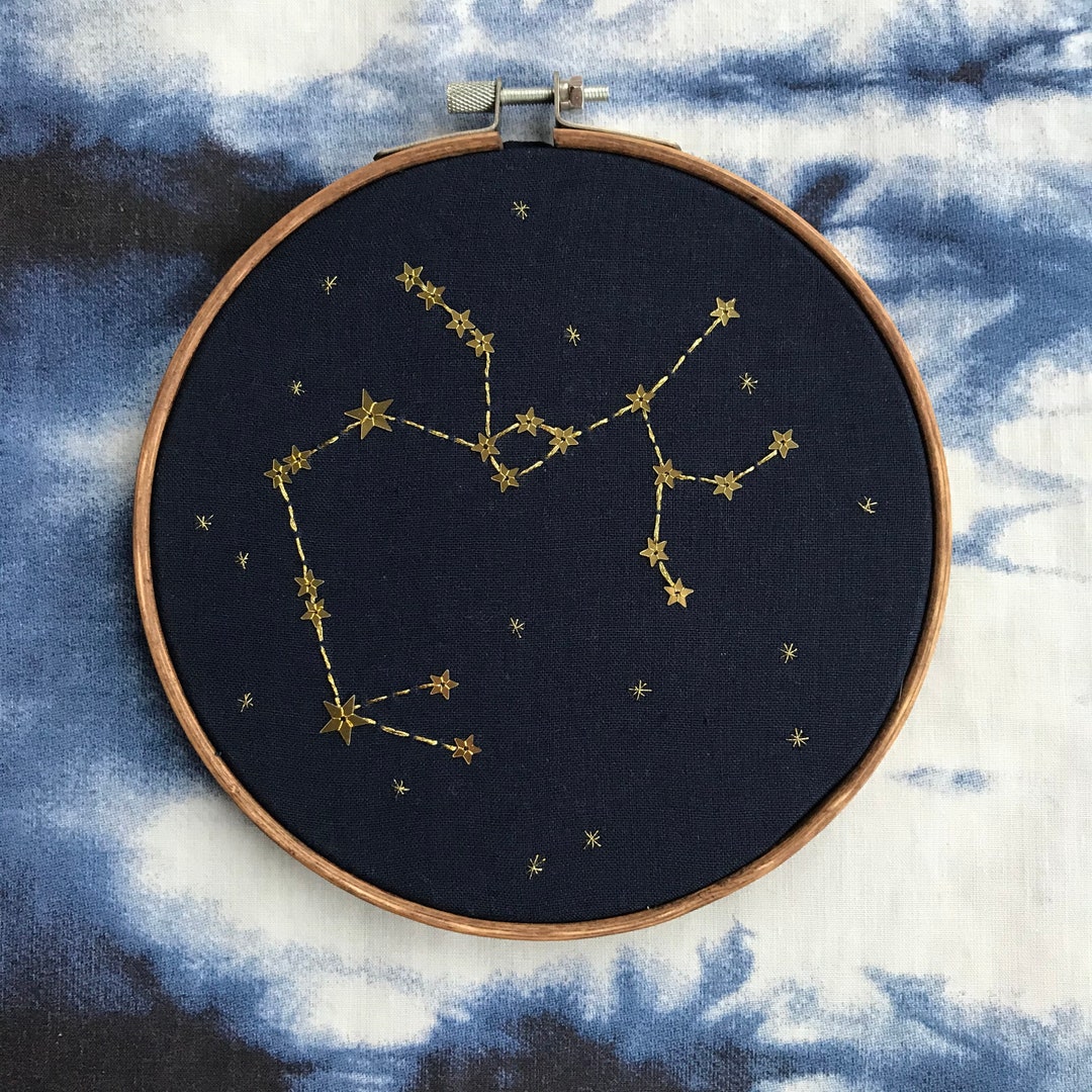 Handmade Embroidered Sagittarius Star Sign Constellation - Etsy