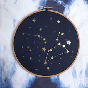 Handmade Personalised Embroidered Star Sign Constellations - Etsy