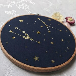 Handmade Personalised Embroidered Star Sign Constellations - Etsy