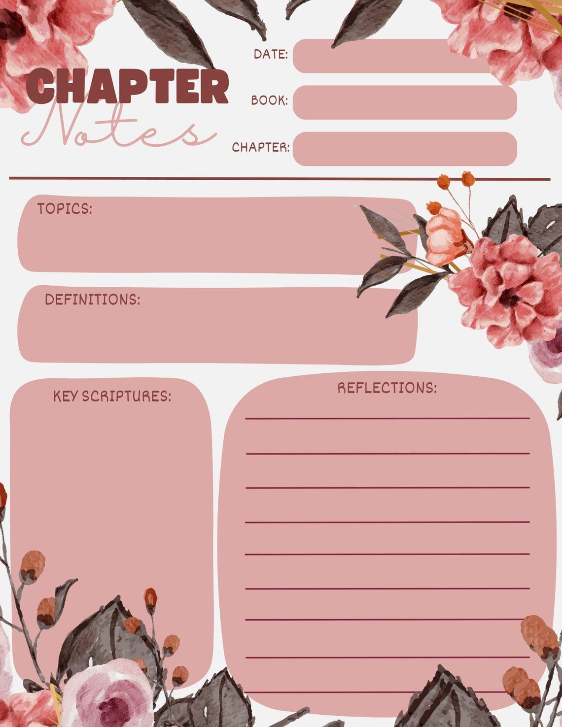 Bible Study Study Guide/journal/digital Download/canvatemplate - Etsy