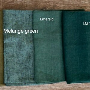 Emerald Linen BEDDING SET: Duvet Cover & 2 Pillowcases, Full, King ...