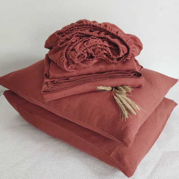 Terracotta Fitted Sheet - Etsy