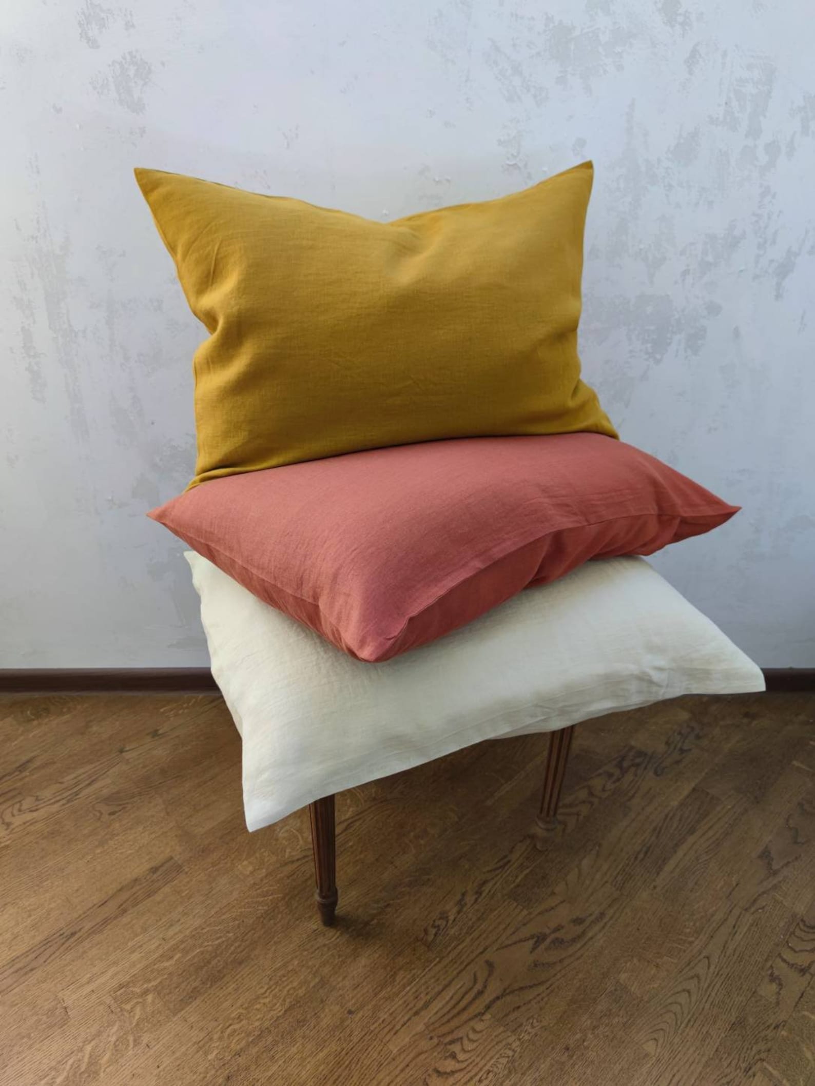 Mustard Linen Pillowcase Envelope Closure Pillowcase - Etsy