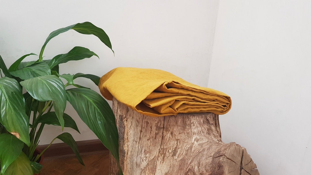Mustard Yellow Linen Sheets - Full Size - King Size - Queen Size ...