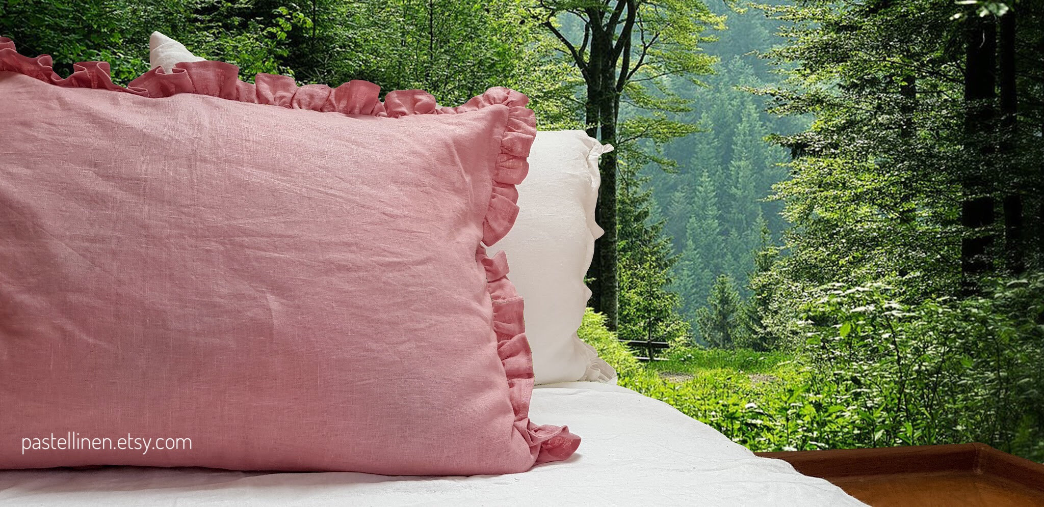 Blush linen BEDDING SET Bohemian home decor Rustic bedding | Etsy