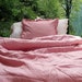 Blush Linen BEDDING SET, Bohemian Home Decor, Rustic Bedding, Queen ...