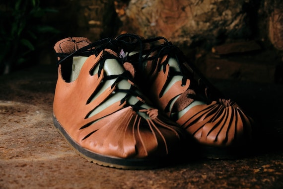 MEDIEVAL SHOES size 365 Handmade leather sandals Lace-up | Etsy