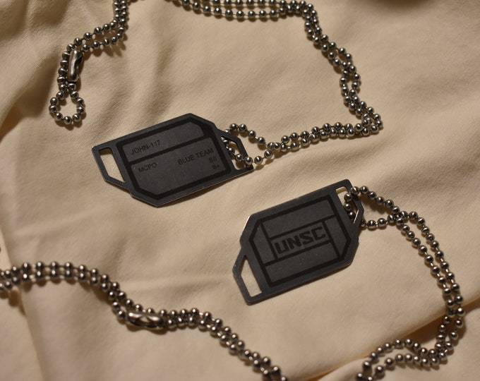 Custom Halo Cosplay Stainless Steel Dog Tag - Personalized Laser Etched Spartan ID - Etsy
