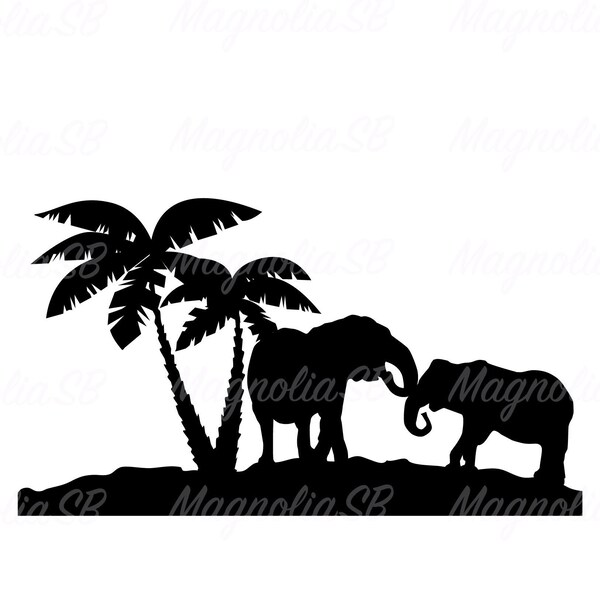Elephant Couple Svg - Etsy