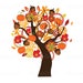 Fall Tree Digital Clip Art, Fall Tree Printable Card, Tree Printable ...