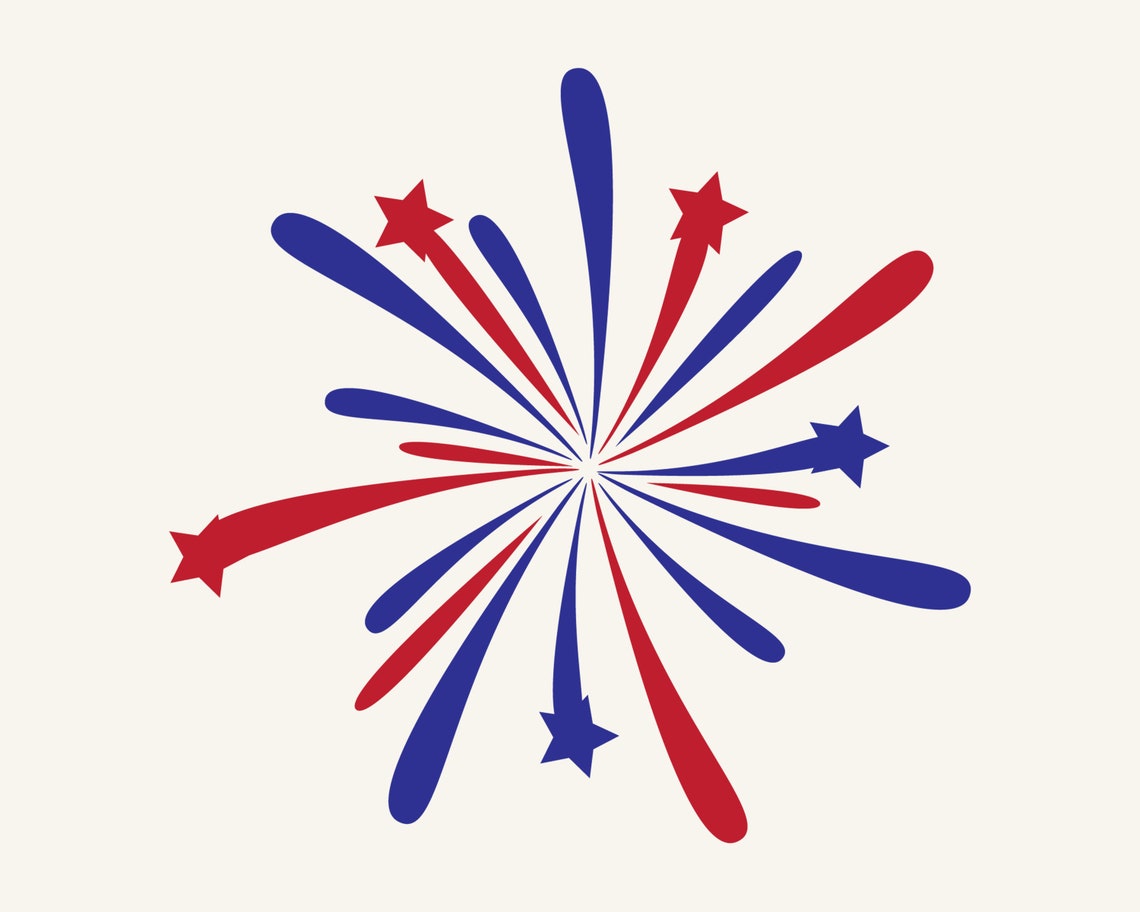 Fireworks 4th of July SVG DXF Clipart Cutting Fireworks - Etsy