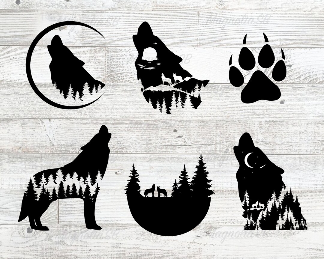 Wolf Bundle Svg Wolf Svg Howling Wolf Svg Wild Animal Svg - Etsy