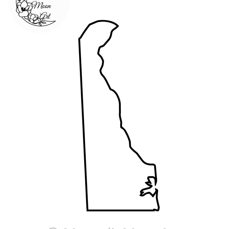 Delaware Outline Svg - Etsy