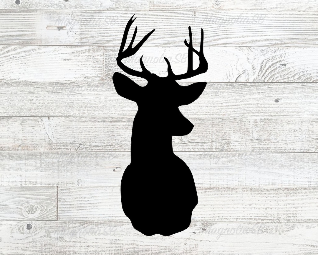 Deer Head Silhouette Svg, Deer Svg, Deer Head Svg, Cut File for Cricut ...