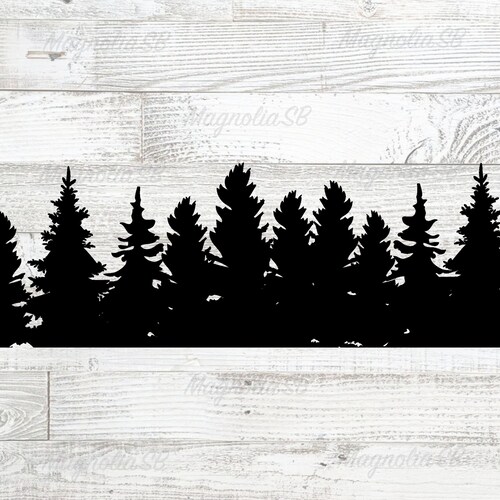 Forest Silhouette SVG Forest Svg Cutting Forest Vector - Etsy Canada