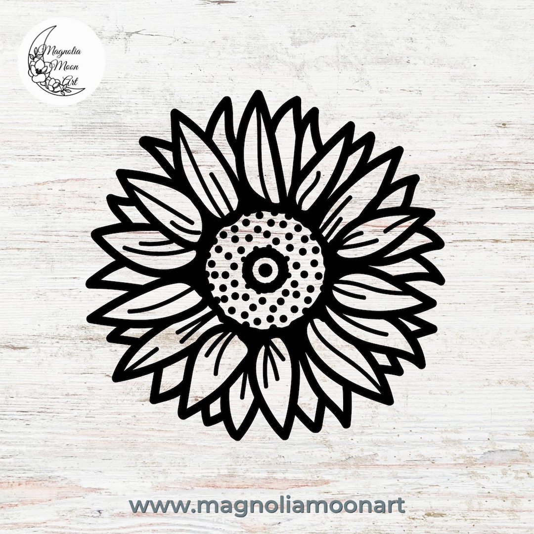 Sunflower Flower Svg Cut File, Summer Floral Clip Art, PNG Jpg EPS ...
