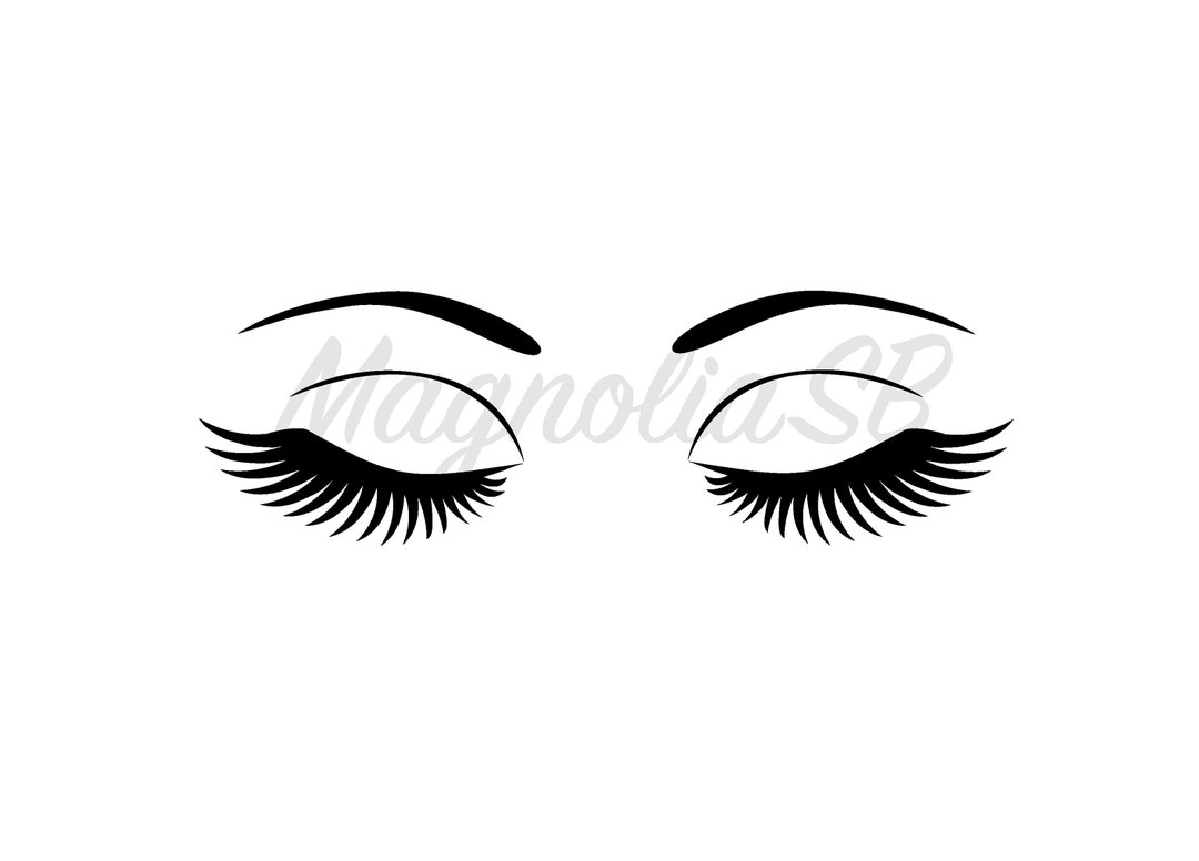 Long Lashes SVG, Long Lashes DXF, Lashes Clipart, Cutting, Beauty ...