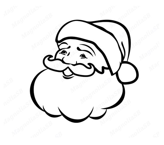 Santa Face Silhouette