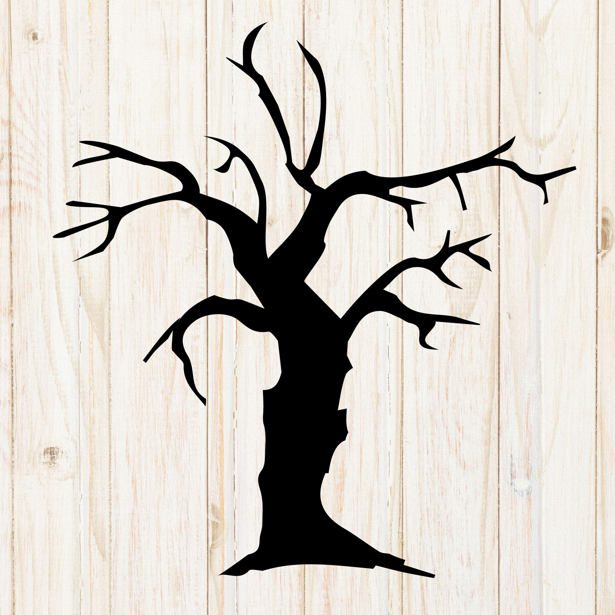 Spooky Tree Silhouette Clip Art