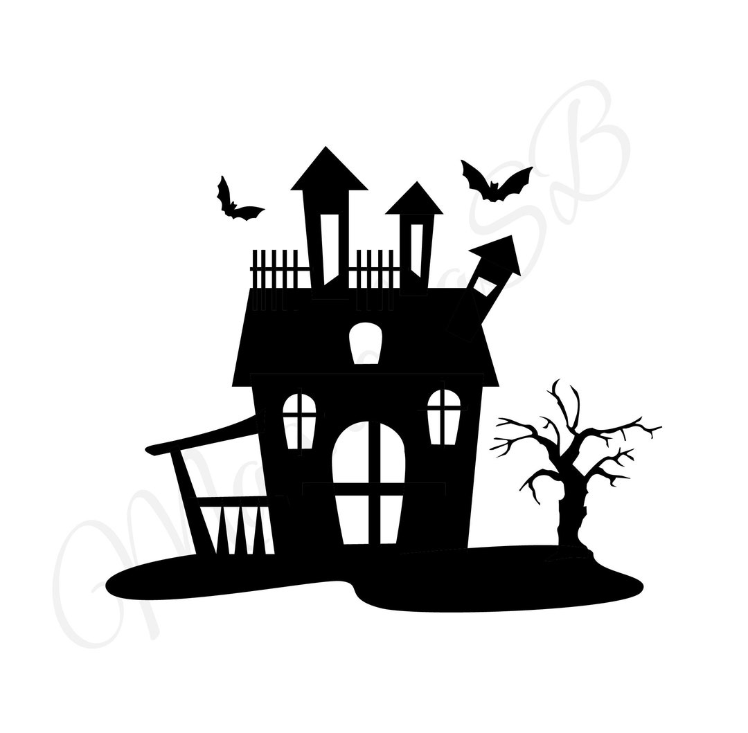 Haunted House Svg, Halloween Svg, Spooky House, Cut File for Cricut ...