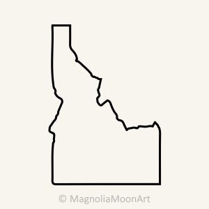 Idaho Outline SVG: Laser Cut Vector File (digital Download) - Etsy