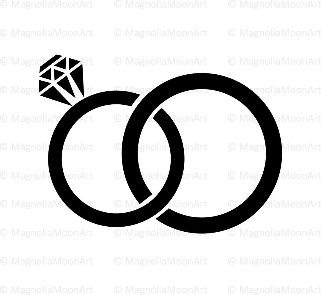 Wedding Rings SVG, Rings DXF, Wedding Rings Clipart, Ring File, Cutting ...