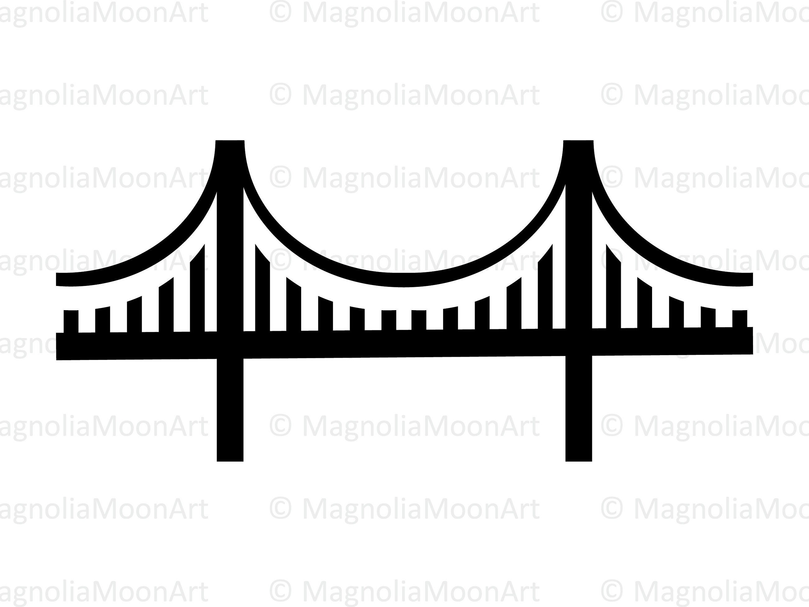 Bridge Silhouette Clip Art
