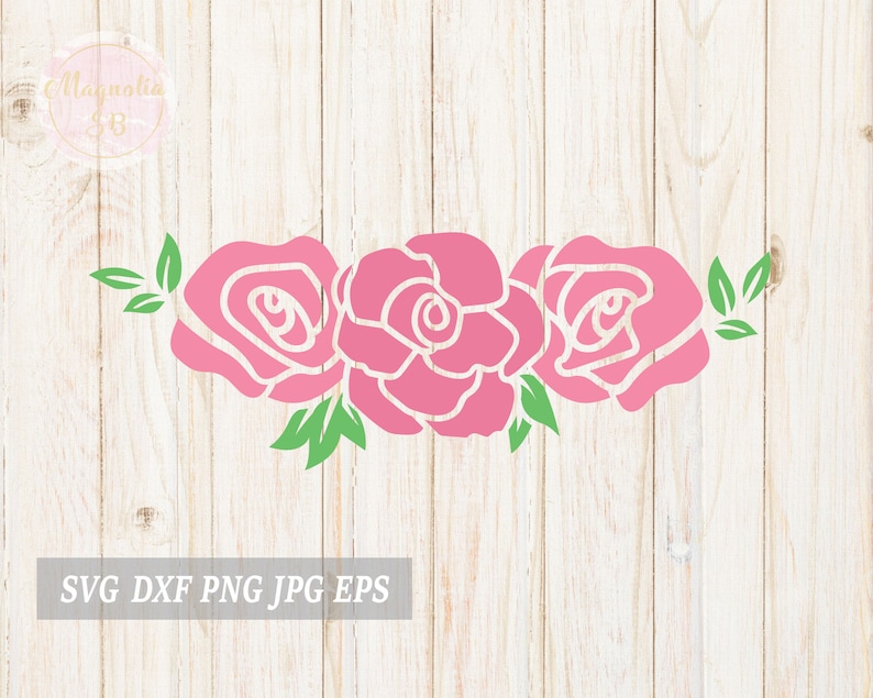 Pink Roses svg rose svg flower svg rose PNG cut file for | Etsy