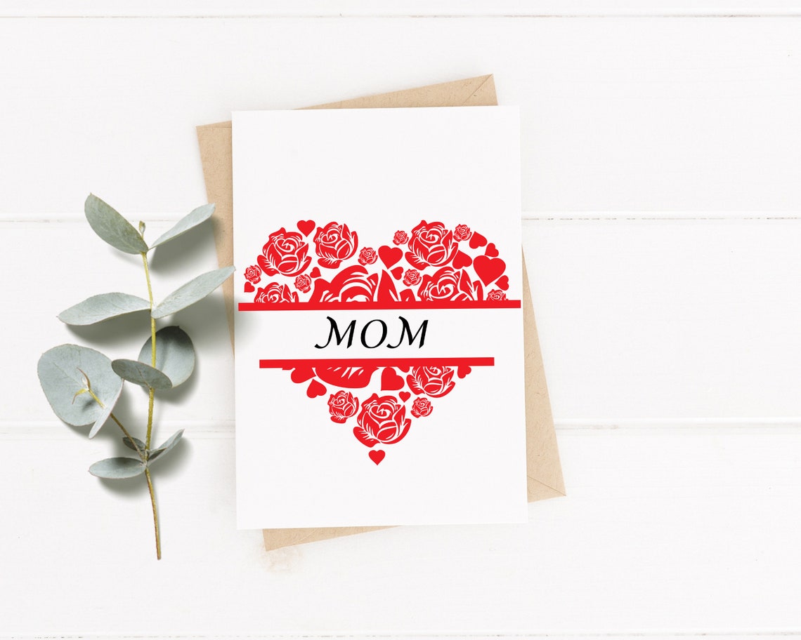 Mom Svg Floral Heart Svg Rose Svg Rose Heart Svg Cut File - Etsy