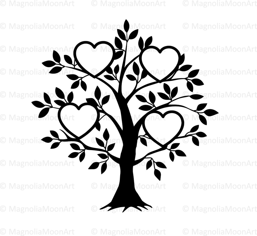 Family Tree 4 Members Svg. Family Reunion Svg. Tree Svg. Tree of Life ...