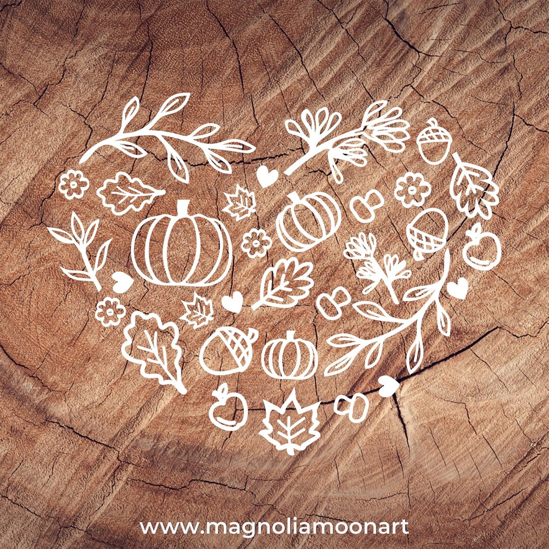 Autumn Heart SVG for Cricut and Silhouette | Fall Thanksgiving Shirt ...