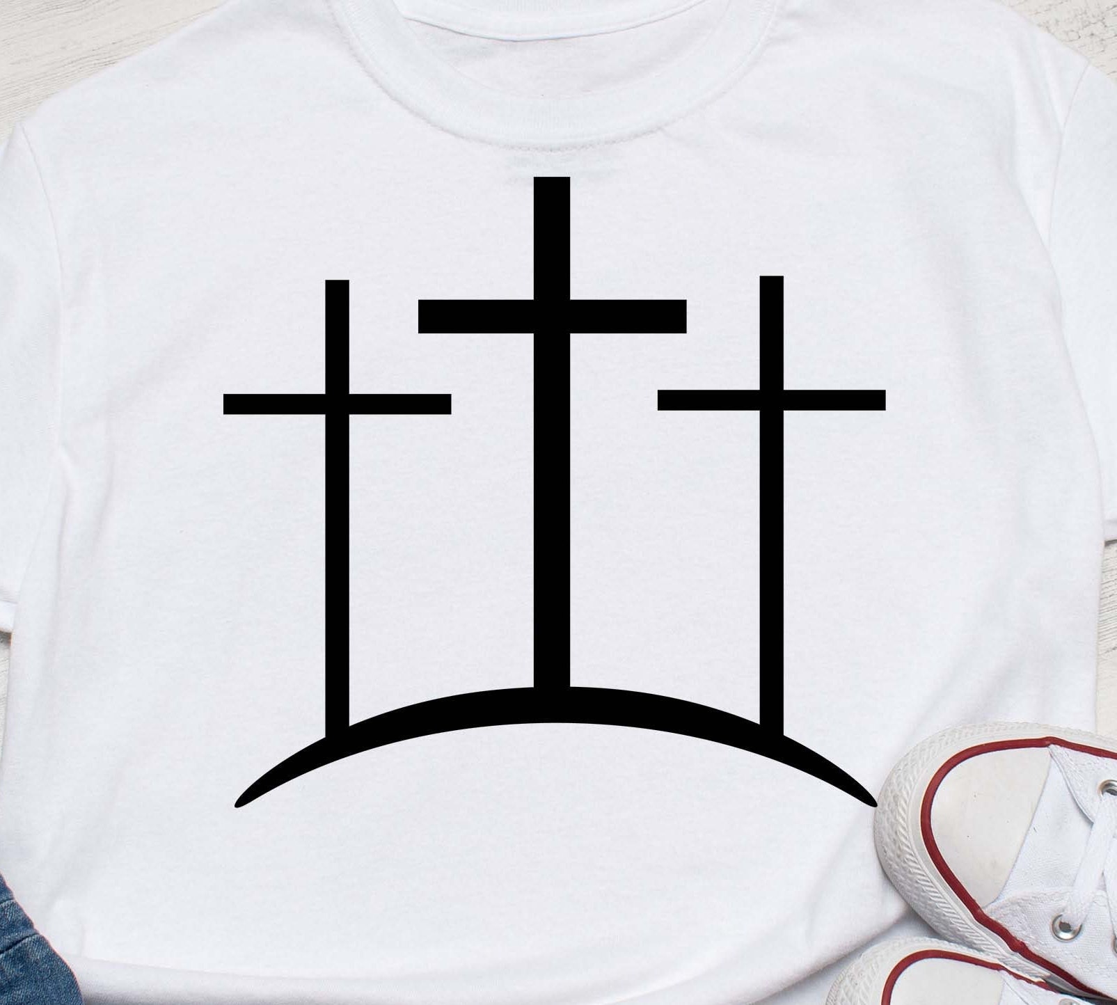 Three Crosses SVG Cut File: Calvary Christian Design (digital Download ...