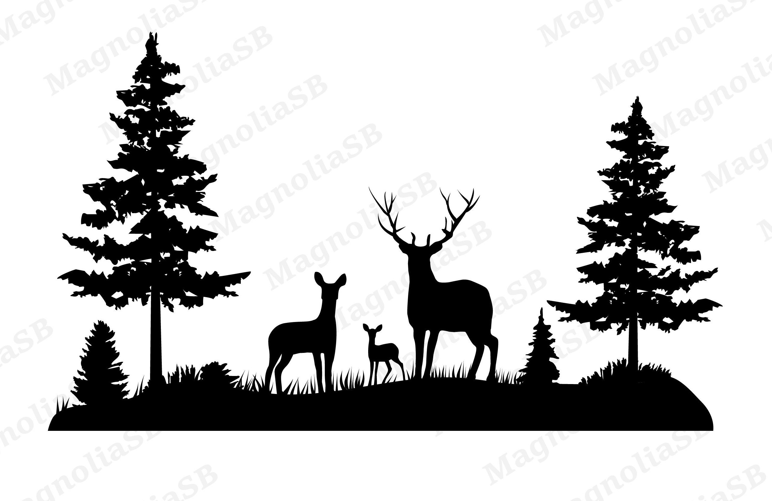 Familie Hirsch SVG Hirsch Familien svg Wildnis svg | Etsy