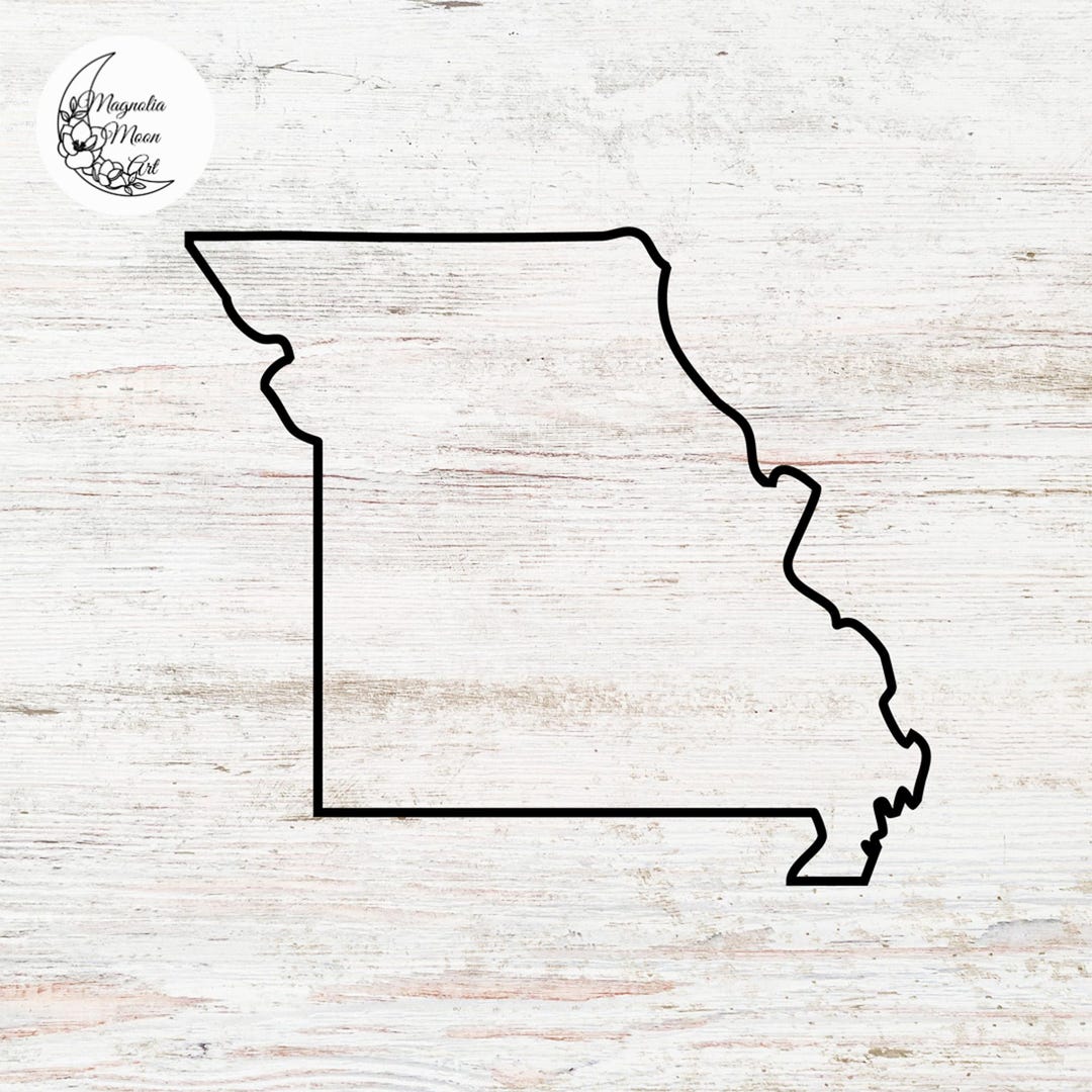 Missouri Outline SVG File | Missouri Cut File | DXF File for Laser Cut ...