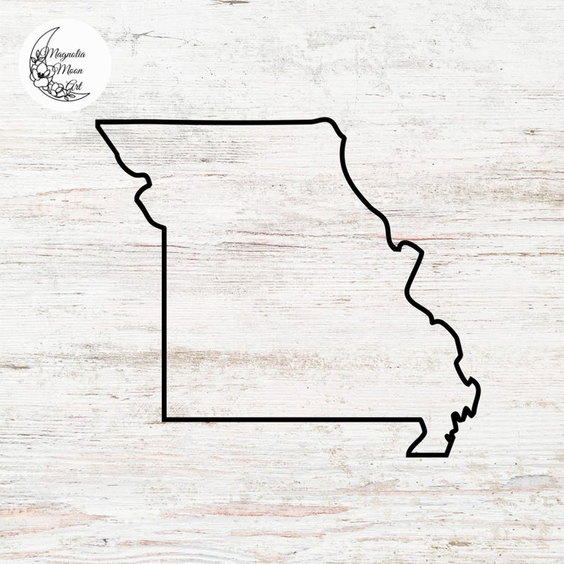 Missouri Outline SVG: Laser Cut File, Vector Map (digital Download ...