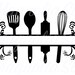 Kitchen Utensils Split SVG: Cooking Decor Cut File (digital Download ...