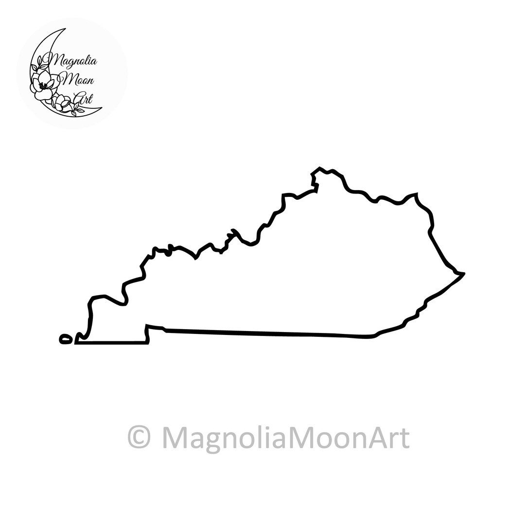 Kentucky Outline SVG File | Kentucky Cut File | DXF File for Laser Cut ...