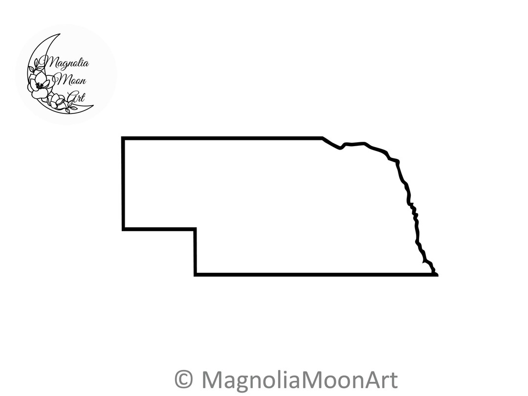 Nebraska Outline SVG File | Nebraska Cut File | DXF File for Laser Cut ...