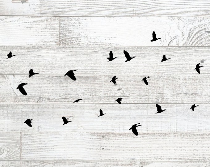 Birds in Flight Silhouette SVG Bird Silhouette SVG Flying Birds SVG ...