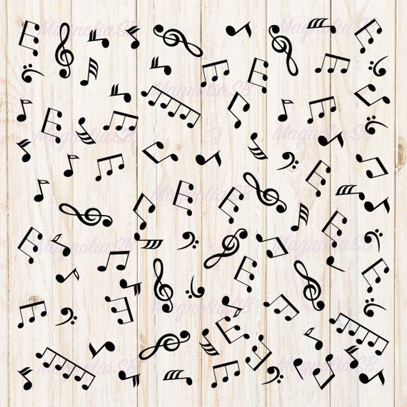 Silueta De Notas Musicales