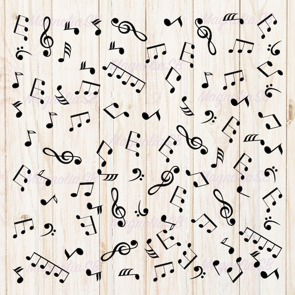 Musical Notes Svg - Etsy